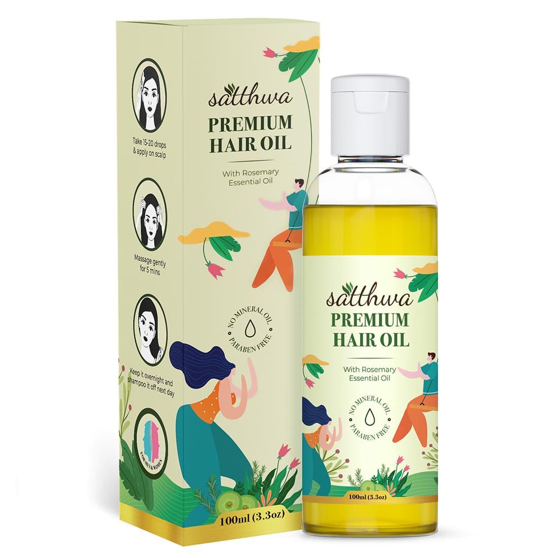 Satthwa Premium Hair Oil – With Rosemary Oil - Top Rated Hair Fall ...