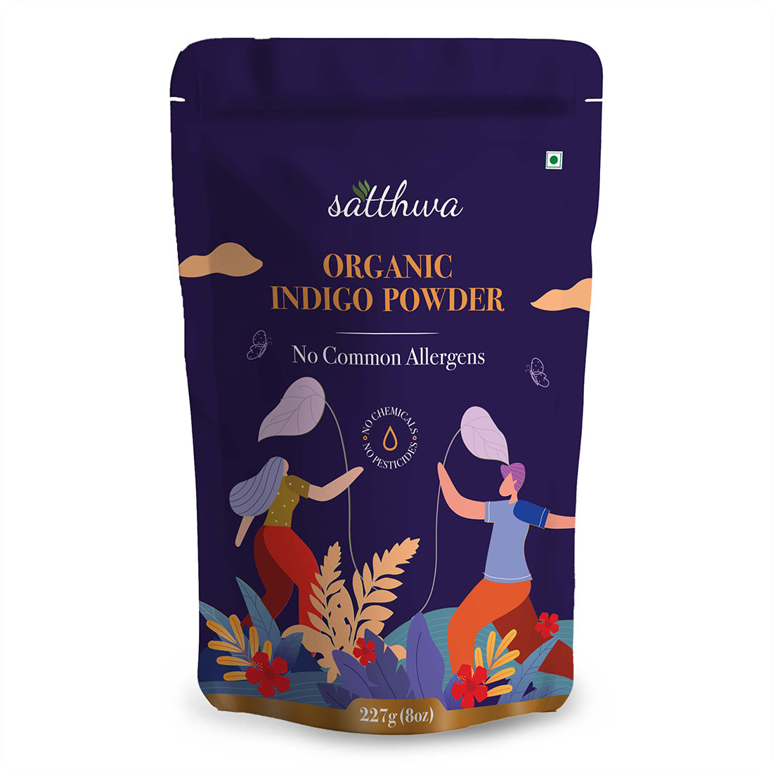 Satthwa Organic Indigo Powder Hair Colour & Covering Greys